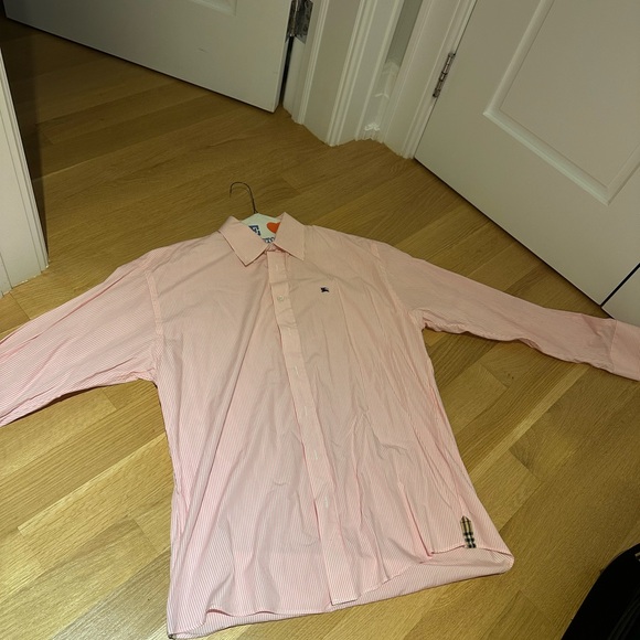 Burberry | Shirts | Burberry Light Pink Striped Shirt | Poshmark